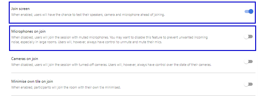 How to configure your Digital Samba Rooms using Dashboard